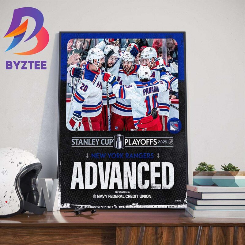 The New York Rangers Advanced Stanley Cup Playoffs 2024 Home Decor Poster Canvas - Byztee