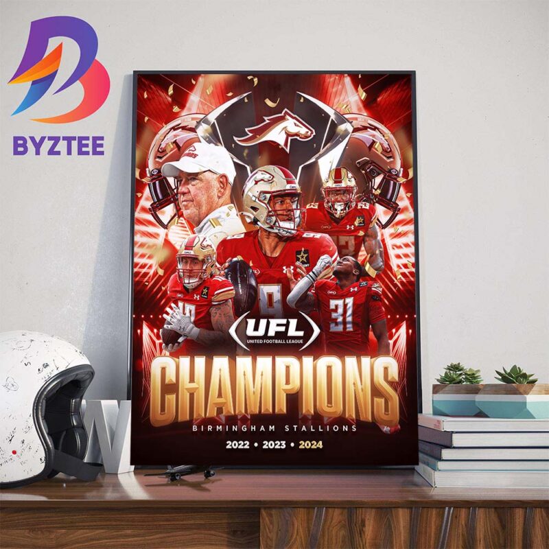 Back-To-Back-To-Back 2022 2023 2024 Birmingham Stallions UFL Champions ...