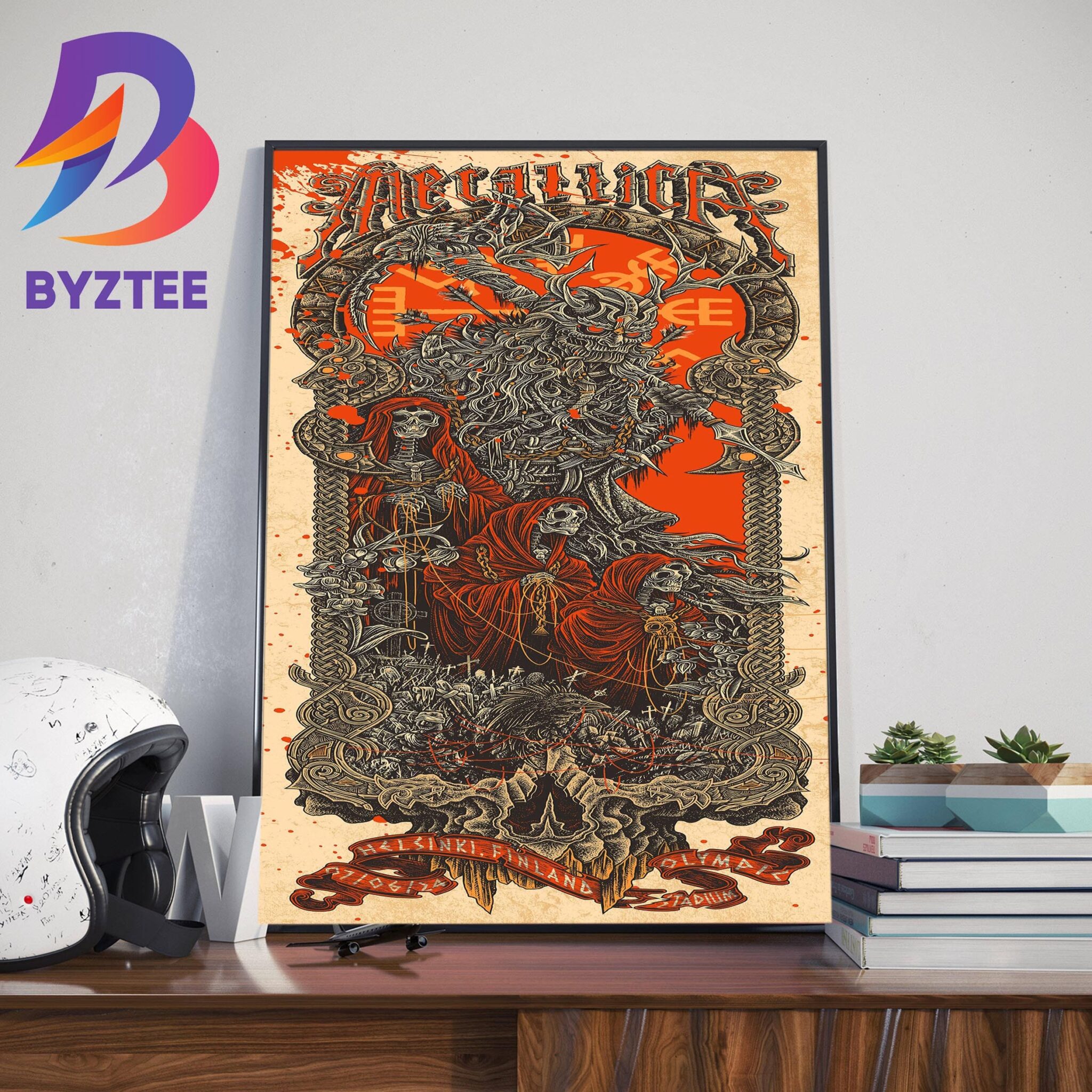 Metallica World Tour Merch Poster For M72 Helsinki at the Olympic ...