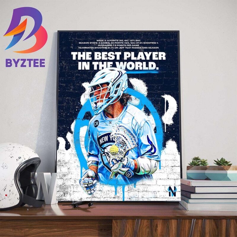 New York Atlas Jeff Teat Is The Best Player In The World Wall Decor ...