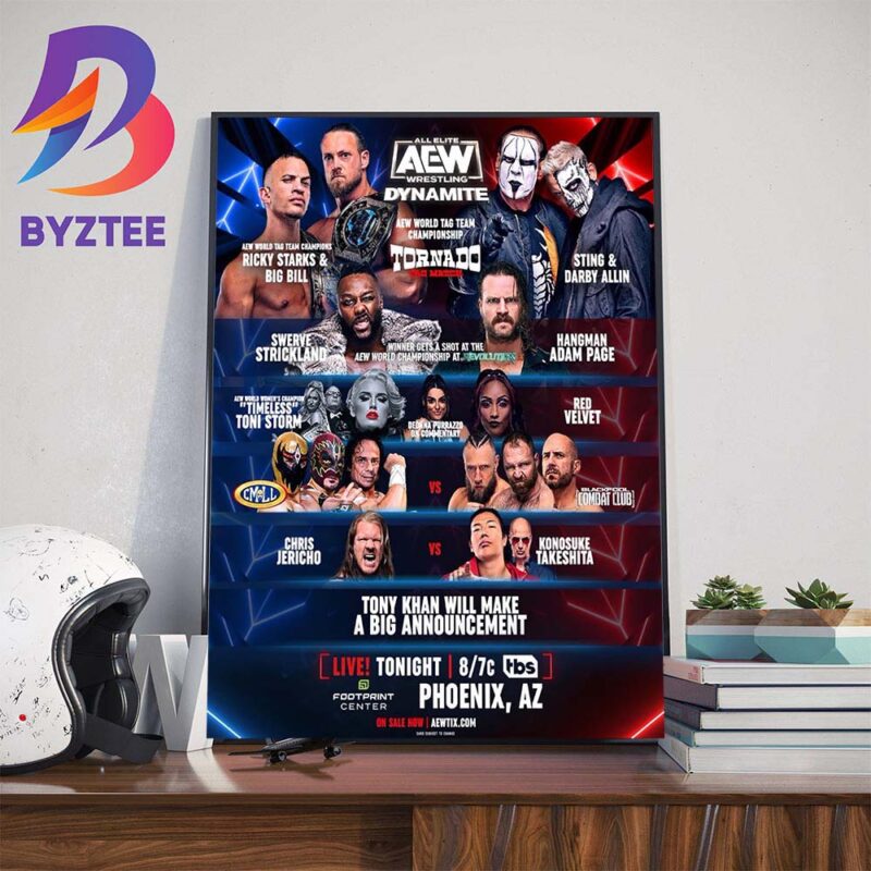 AEW Dynamite AEW World Tag Team Championship Tornado Tag Match Wall ...