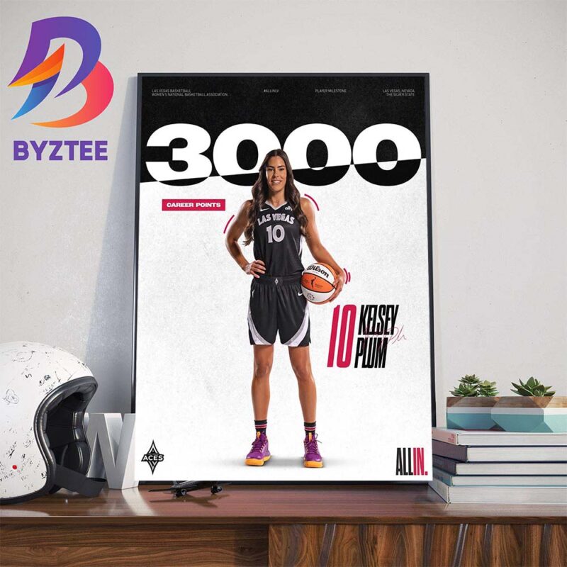 Congrats To Kelsey Plum On 3000 Career Points At WNBA Wall Decor Poster ...