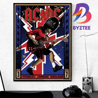 Official Poster ACDC London 2024 At Wembley Stadium Power Up Tour Power ...