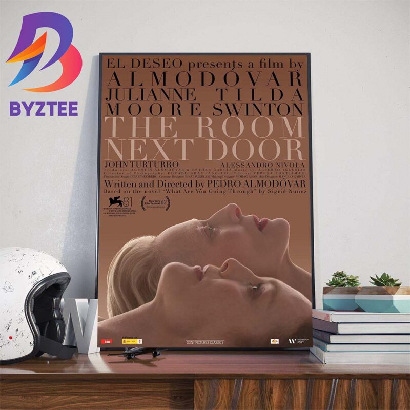 Official Poster The Room Next Door Of Pedro Almodovar With Starring Julianne Moore And Tilda ...