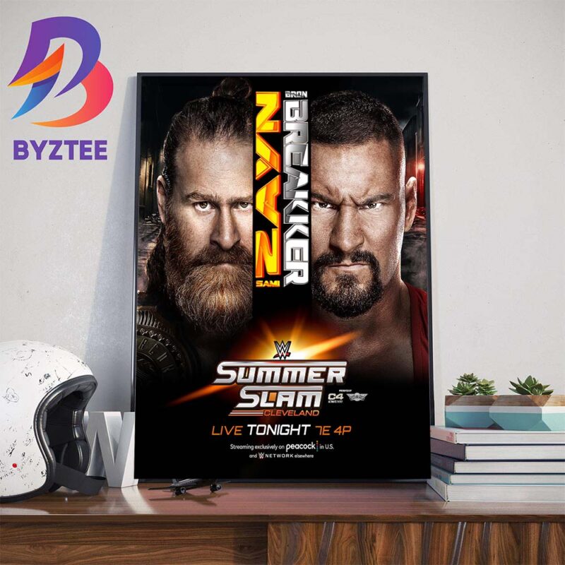 Sami Zayn Vs Bron Breakker At WWE SummerSlam Cleveland 2024 Home ...