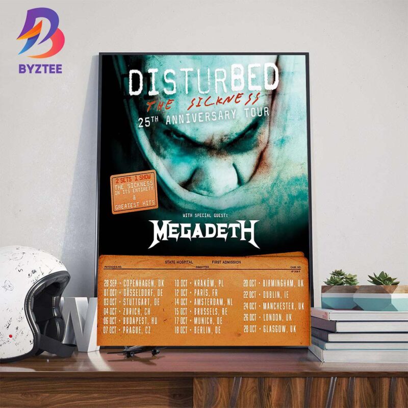 Disturbed The Sickness 25th Anniversary Tour Europe And UK With Special ...