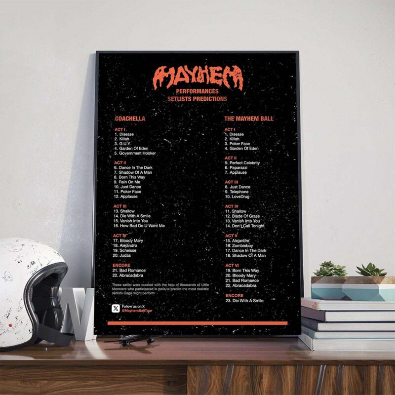 Lady Gaga Coachella And The Mayhem Ball Tour Performances Setlists ...