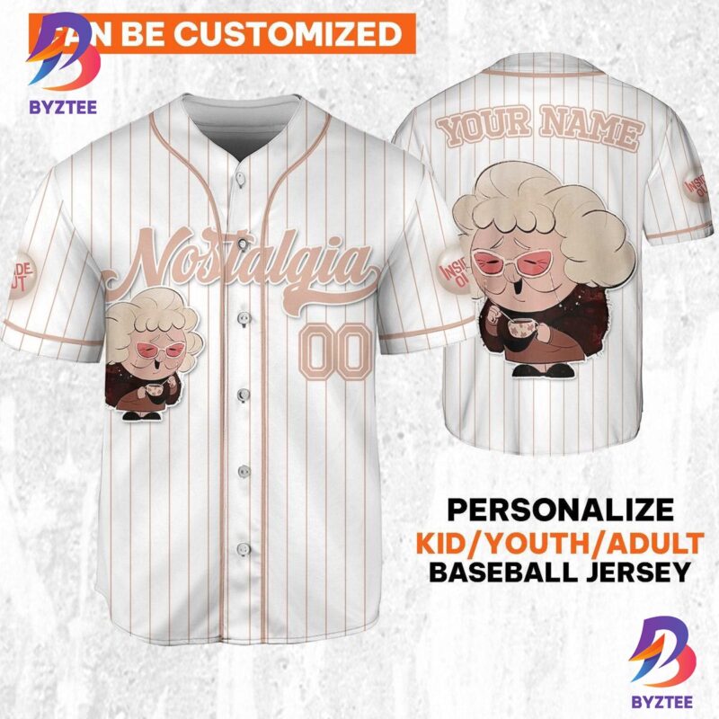 Custom Disney Inside Out Nostalgia Simple Baseball Jersey - Byztee