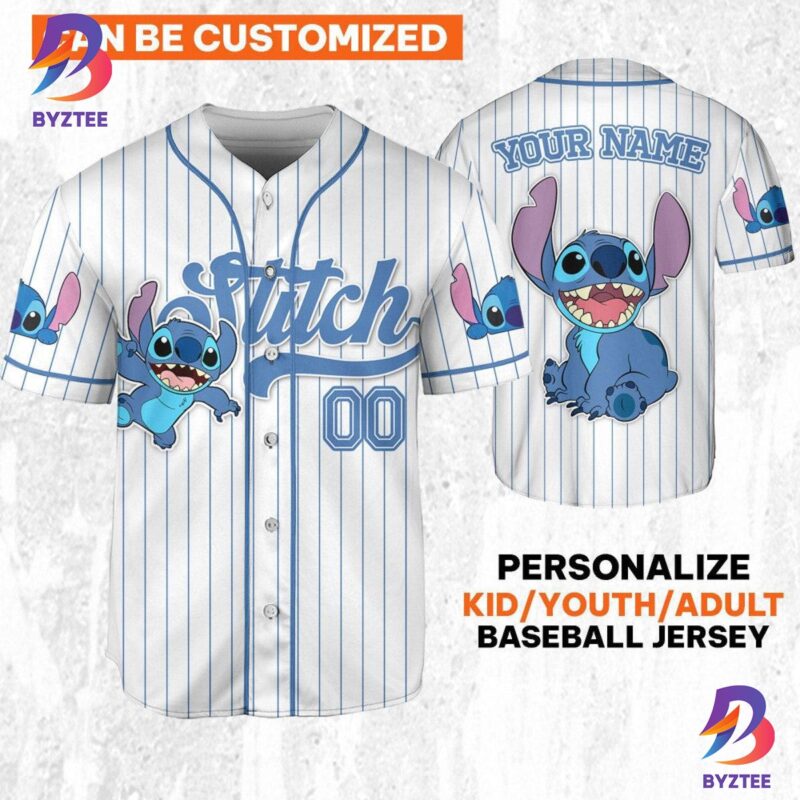 Custom Disney Lilo And Stitch Stitch Baseball Jersey - Byztee