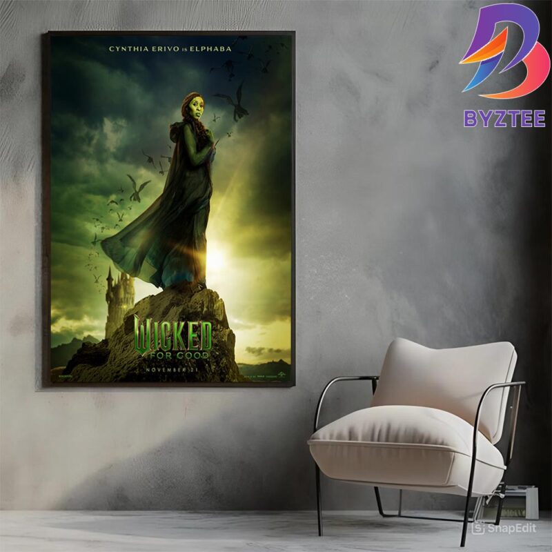 Cynthia Erivo Is Elphaba In Wicked For Good Poster Movie Home Decor ...