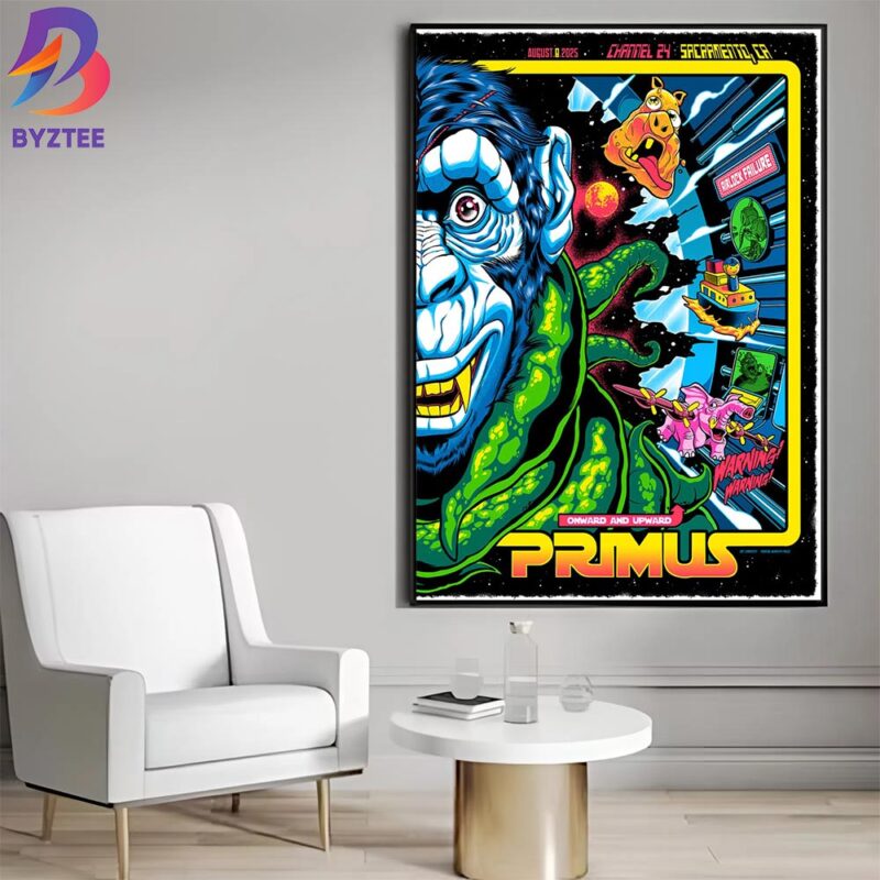 Primus 2025 Sacramento Night 2 Poster Onward And Upward Summer Tour At ...