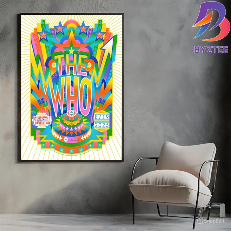 The Who Newark 2025 Poster At Prudential Center In New Jersey On August ...